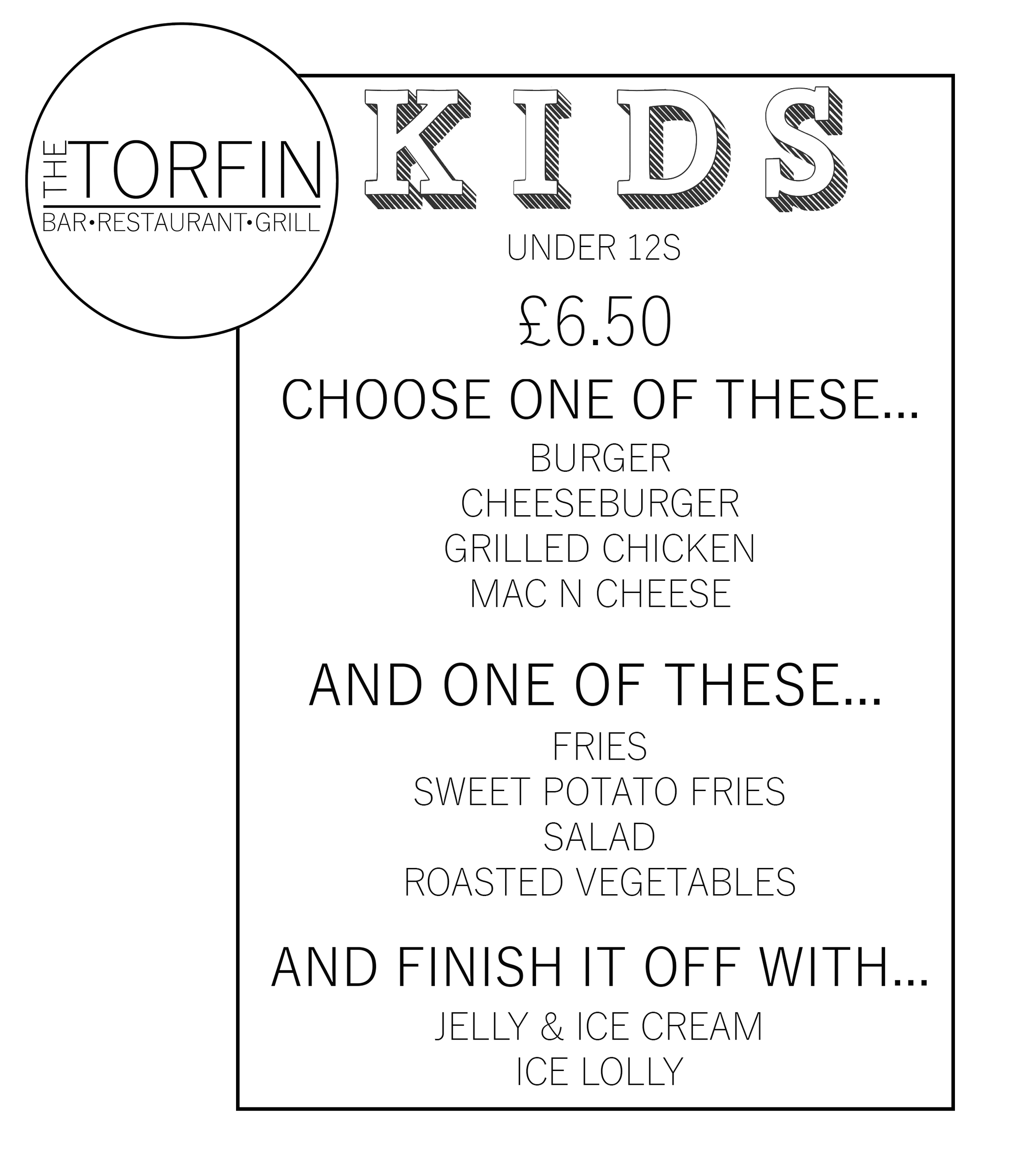 Menus - The Torfin